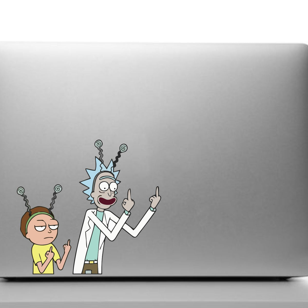 Rick and Morty Middle Finger Peeker – Decal Fusion